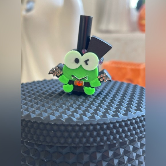 Kitchen | Halloween Sanrio Keroppi In Vampire Bat Costume Straw Topper ...
